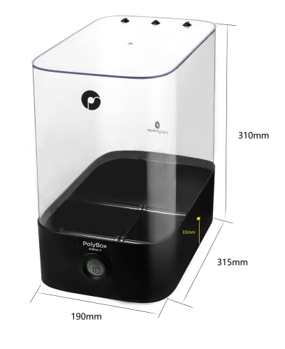 Polymaker Filament Storage Box for 2x1kg Spools or 3kg Spool- PolyBox Edition II 3D Printer Filament Storage Filament Holder 3D Filament Spool Storage Box 3D Printing Filament