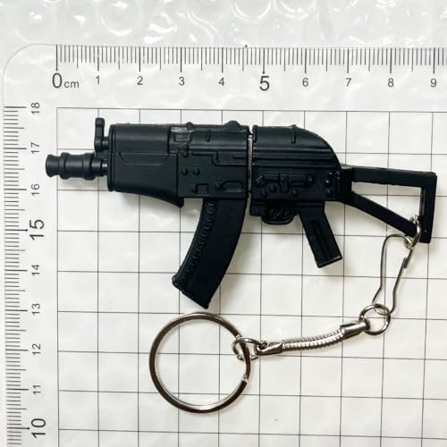 Cartoon USB 2.0 Flash Drive Memory Thumb Stick Date Storage Jump Pendrive Cute Funny Gun Shape with Key Chain for Computer Laptop Novelty Gift AK47 128GB