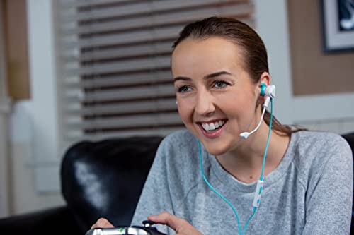 Turtle Beach Battle Buds In-Ear Gaming Headset for Mobile & PC with 3.5mm, Xbox Series X/S, Xbox One, PS5, PS4, PlayStation, Switch β Lightweight, In-Line Controls - White/Teal