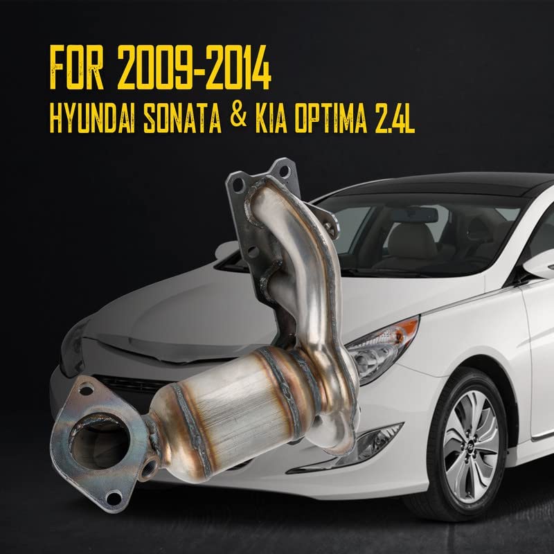 KAX Catalytic Converter Industrial Grade Stainless Steel Replacement for Sonata 2.4L 2009-2014, Optima 2.4L 2009-2014 1Pcs β(EPA Compliant)