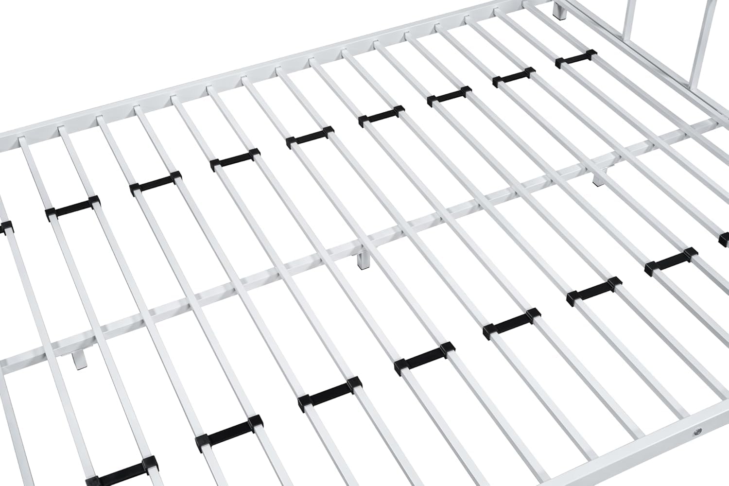 DNYN Full Size Montessori Floor Bed & House Bedframe with Roof Design for Kids Bedroom,Super Save Space & Easy Assembly & No Box Spring Needed, White