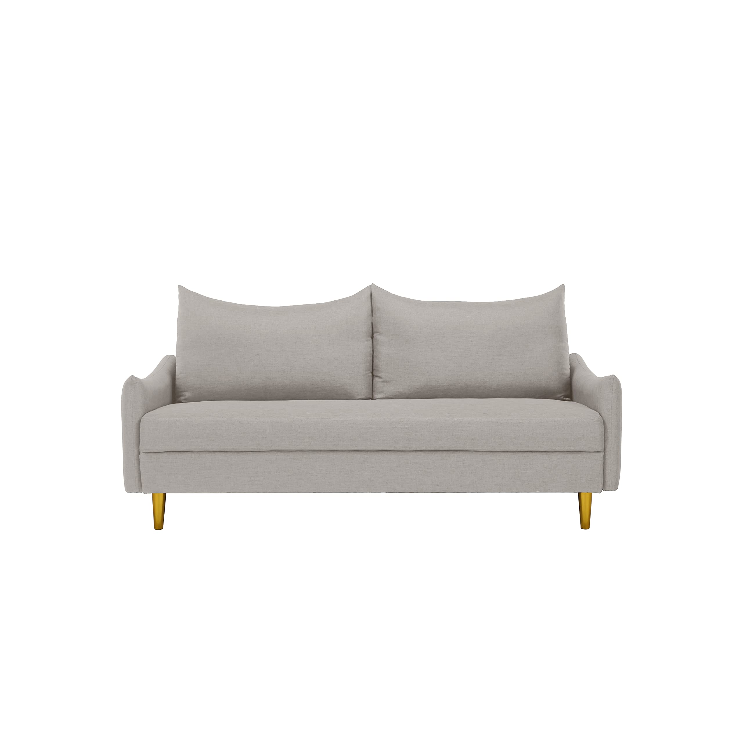 SHUIBAOBAO Loveseat Sofa, Upholstered Love Seat Couch Living Room Furniture Modern Sofa Couch Polyester Fabric Two Seater Comfy Couch Tool-Free Assembly for Bedroom, Apartment Small Spaces (Beige)