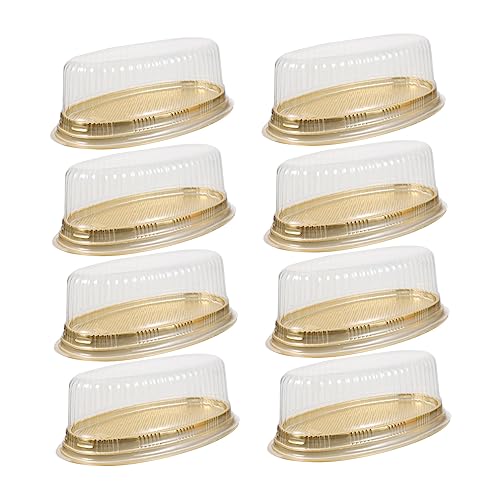 LALAFINA 10pcs Packing Cake Box Fruit Trays Disposable Serving Tray Clear Plastic Containers Clear Cake Container Mini Cupcake Boxes Cake Display Storage Box Pies Cake Box Portable Cake Box