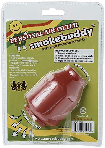 Smoke Buddy 0159-RD Personal Air Filter, Red