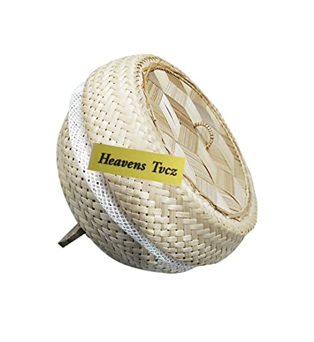 Heavens Tvcz Bamboo Rice Steamer Basket with Lid Sticky Rice Cooker Thai Home Electric Cooker Food Safe Free Cloth 1 piece