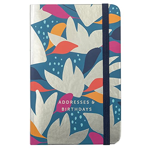 Busy B Address & Birthday Book with Birthday Reminders and Address Change Stickers - Floral