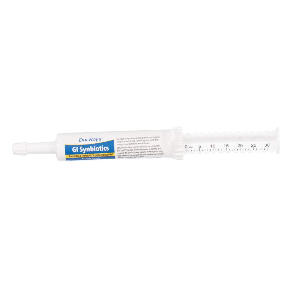 Doc Roy's GI Synbiotics- Probiotic & Prebiotic Supplement Gel - for Dogs and Cats- 30 ml Gel