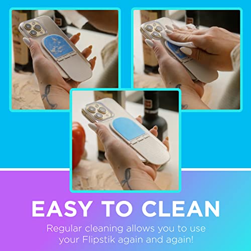 Flipstik New V2 - Foldable Adhesive Phone Mount - Stick Phone to Mirror, Window, Walls for Hands-Free Viewing, Selfies, or Videos - Tripod, & Kickstand - Featured in Shark Tank -Â Carrara Marble