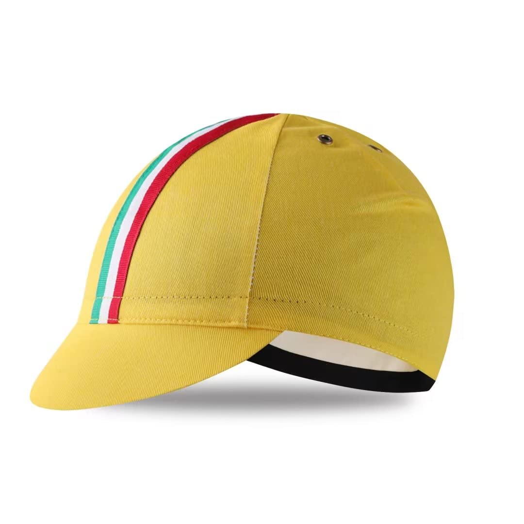 Bikingbros Italy Flag Cycling Cap - Cotton Cycling Hat-Under Helmet - Cycling Helmet Liner Breathable&Sweat Uptake One Size