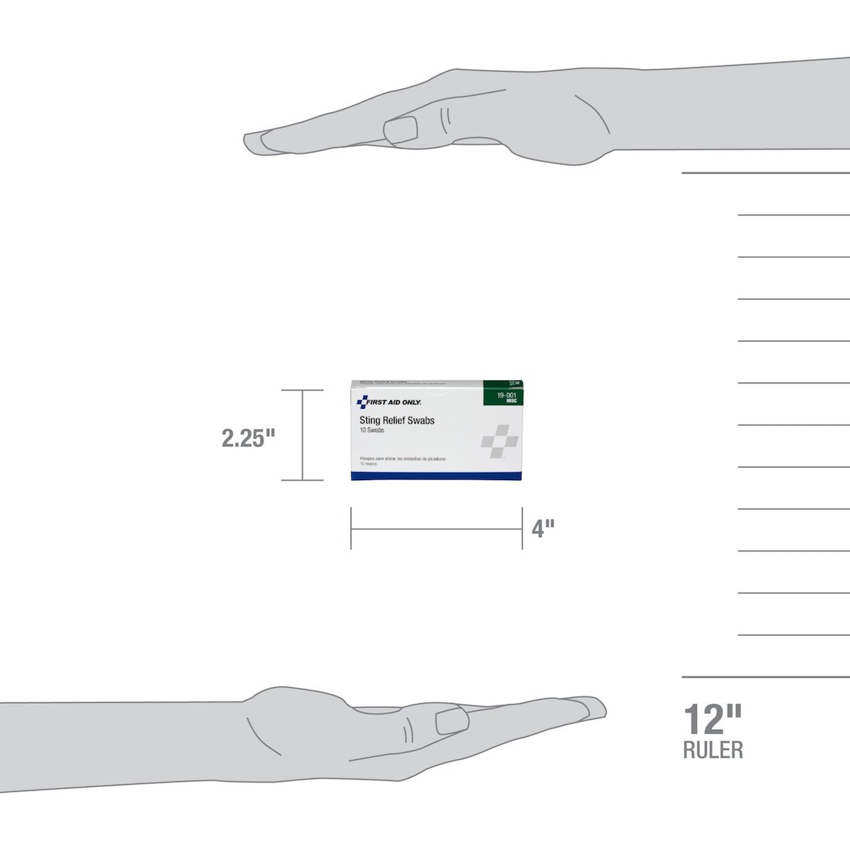 First Aid Only 19-001 Sting Relief Swabs, 10 Count