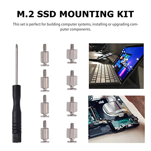 DIKACA Laptop Stand Laptop Stand Laptop Stand 1 Set Stainless Compute Fixing for Ssd Steel Standoff Hex Mounting M Nut Screw Kit Accessory Replacement Computer Computer Holder Laptop Mount Laptops