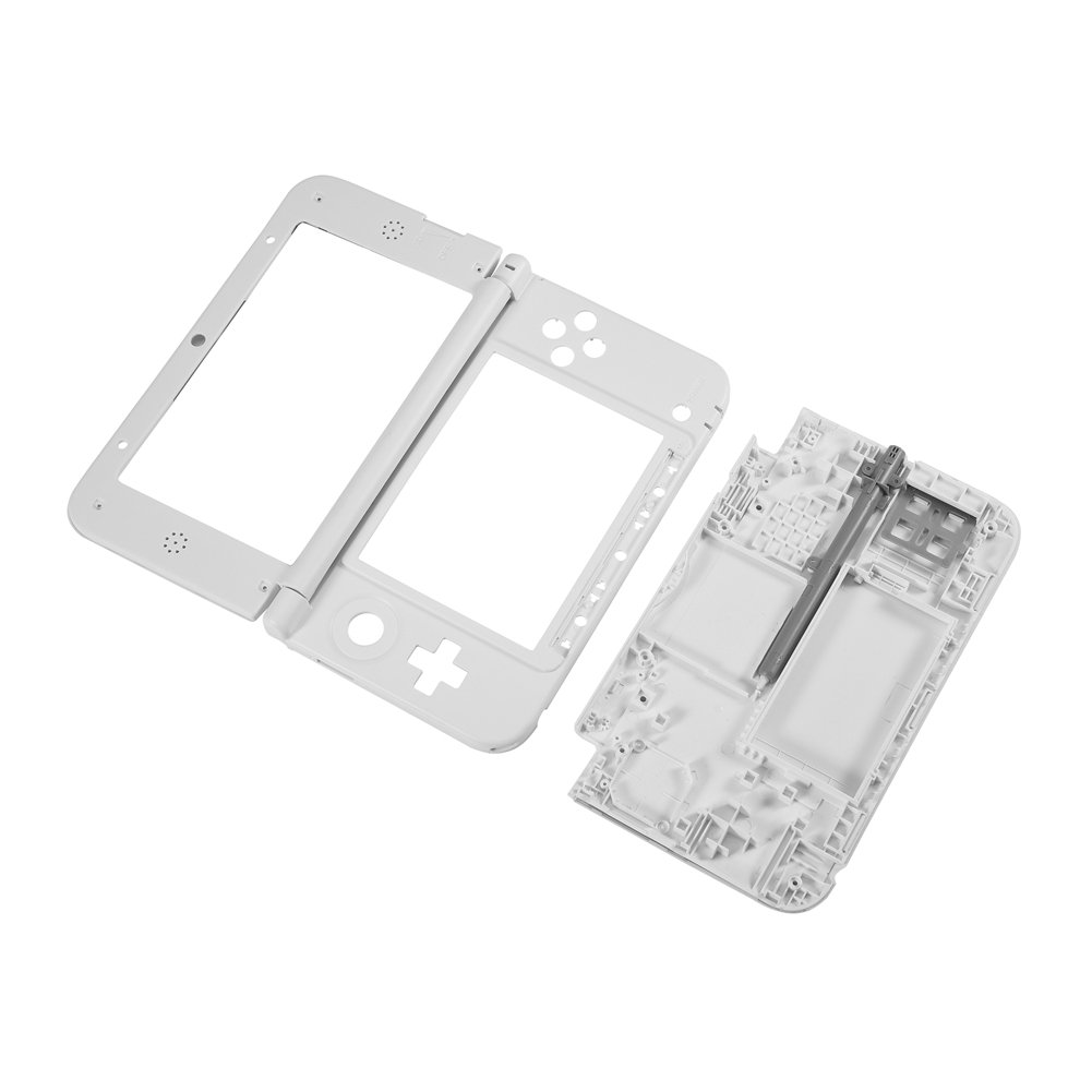 Longzhuo Full Housing Case, Cover Shell Repair Parts Complete Fix Replacement Kit for Nintendo 3DS XL(White)