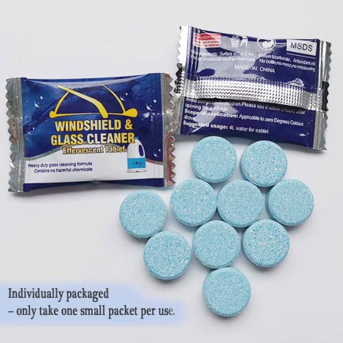 JIFOVER 100/200Pcs Car Windshield Washer Fluid Tablets, Windshield Wiper Fluid Tablets, Wiper Fluid Concentrate for Car Kitchen Window (200PCS)
