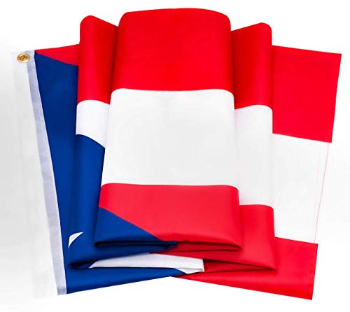 DANF Puerto Rico Flag 3x5 Foot Polyester Puerto Rican National Flags Polyester with Brass Grommets 3 X 5 Ft