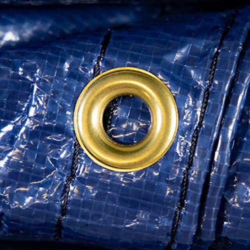 ColourTree 12' x 24' Premium Oval Blue Winter Swimming Pool Cover Tarp Tarpco Safety Extra Heavy Duty, Waterproof, UV Resistant (Cover Size: 16'x28’/ 4 ft .Overlap) ◆We Customize Size◆