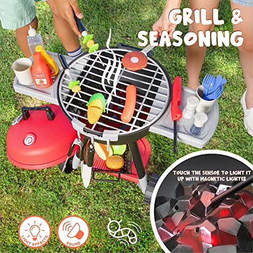 JOYIN 34 PCS Cooking Toy Set, Kitchen Toy Set, Toy BBQ Grill Set, Little Chef Play, Kids Grill Playset Interactive BBQ Toy Set for Kids