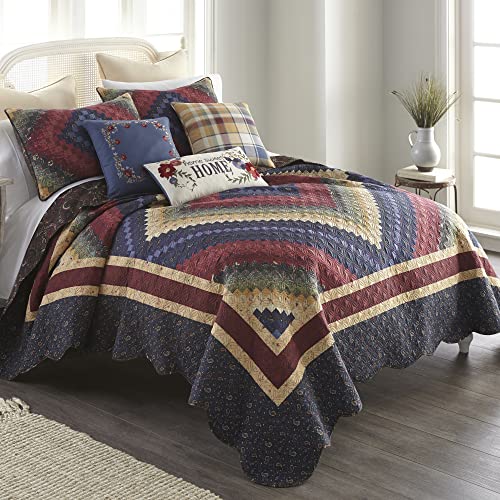 Donna Sharp Throw Pillow - Chesapeake Traditional Decorative Throw Pillow with Plaid Pattern - Square
