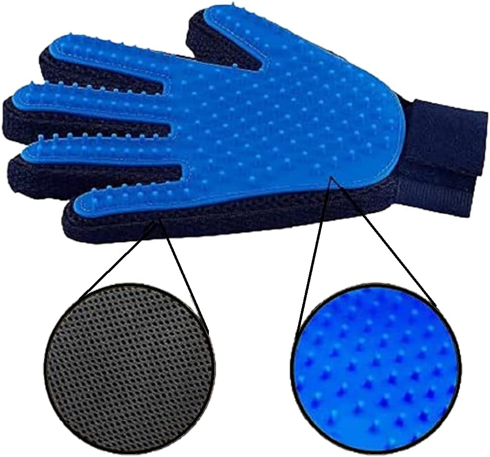 Pet Hair Grooming Gloves - Gentle Pet Hair Deshedding glove and Bath Tool