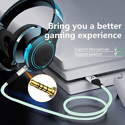Muchfox USB to 3.5mm Audio Jack Adapter,6.6FT USB 3.0 to 3.5mm AUX Stereo Audio Cord,Compatibility with Laptop, Speaker, Support Windows,【Not Applicable to Charging and MP3, Truck, TV USB Ports 】