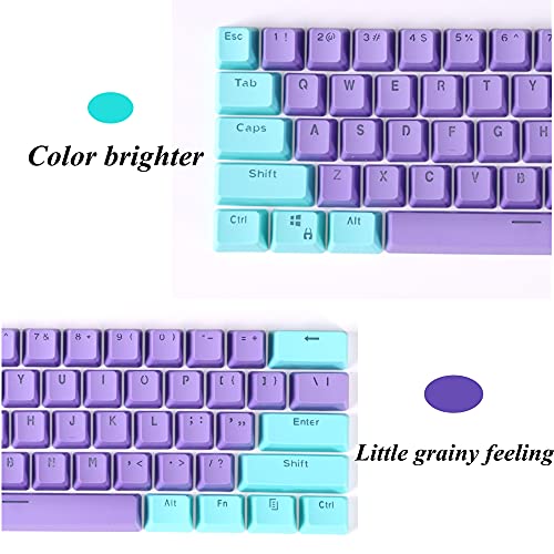 Mosptnspg CJXSP PBT 61 Keycaps 60 Percent, Gaming Keycaps OEM Profile Backlit Keycap Set for 60 Percent Cherry MX Mechanical Keyboard GK61 ,Only keycaps (Zilian)