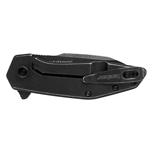Kershaw Gravel Pocket Knife EDC, 2.5" 8Cr13MoV Steel Reverse Tanto Blade, Assisted Opening Folding Knife,Black