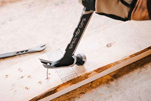 Spec Ops Tools 20 oz Rip Claw Nailing Hammer with Smooth Face, Soft Mallet Face, Shock-Absorbing Grip, 3% Donated to Veterans