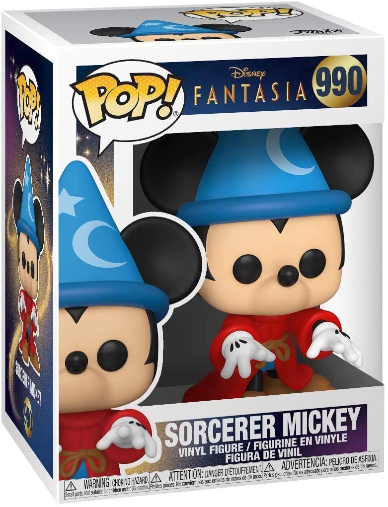 Funko Pop! Disney: Fantasia 80th Anniversary - Sorcerer Mickey Vinyl Figure (Bundled with Compatible Box Protector Case), Multicolor, 3.75 inches