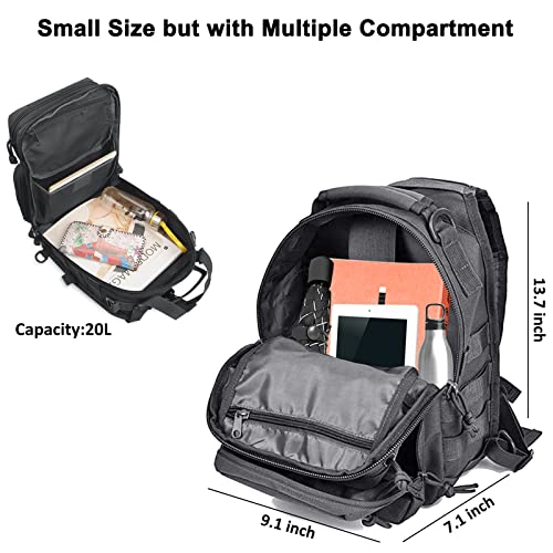 hopopower Tactical Sling Bag Pack Military Assault Rucksack Shoulder Bag Backpack Chest Pack Handbag Waterproof for Travel Hiking Camping Trekking Exploring Fishing Hunting