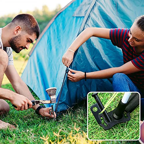 bimiti 20 Pack Tent Stakes Heavy Duty 16 inch Forged Steel Solid Tent Pegs Metal Ground Camping Stakes for Camping Unbreakable and Inflexible