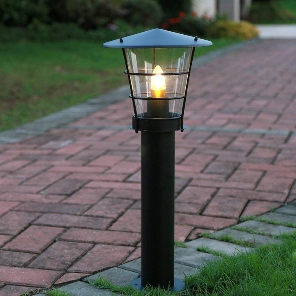 XMFXIAO Outdoor Waterproof Modern Street Light Landscape Light Retro Door Column Post Simple Stainless Steel Lawn Light Garden Light LED Garden Light Home Grass Light