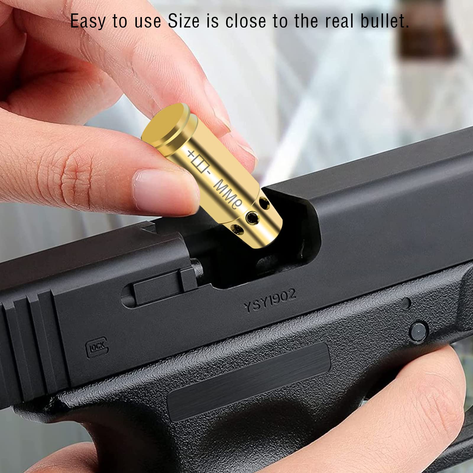 BemerforS Red Dot Bore Sight 9mm Laser Boresighter with 3 Sets of Batteries