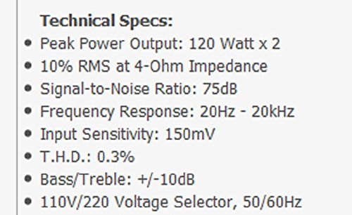 Pyle Home Home Audio Power Amplifier System - 2x75W Dual Channel Theater Power Stereo Receiver Box, Surround Sound w/ USB, RCA, AUX, LED, Remote, 12V Adapter - For Speaker, iPhone - Pyle PCAU35A