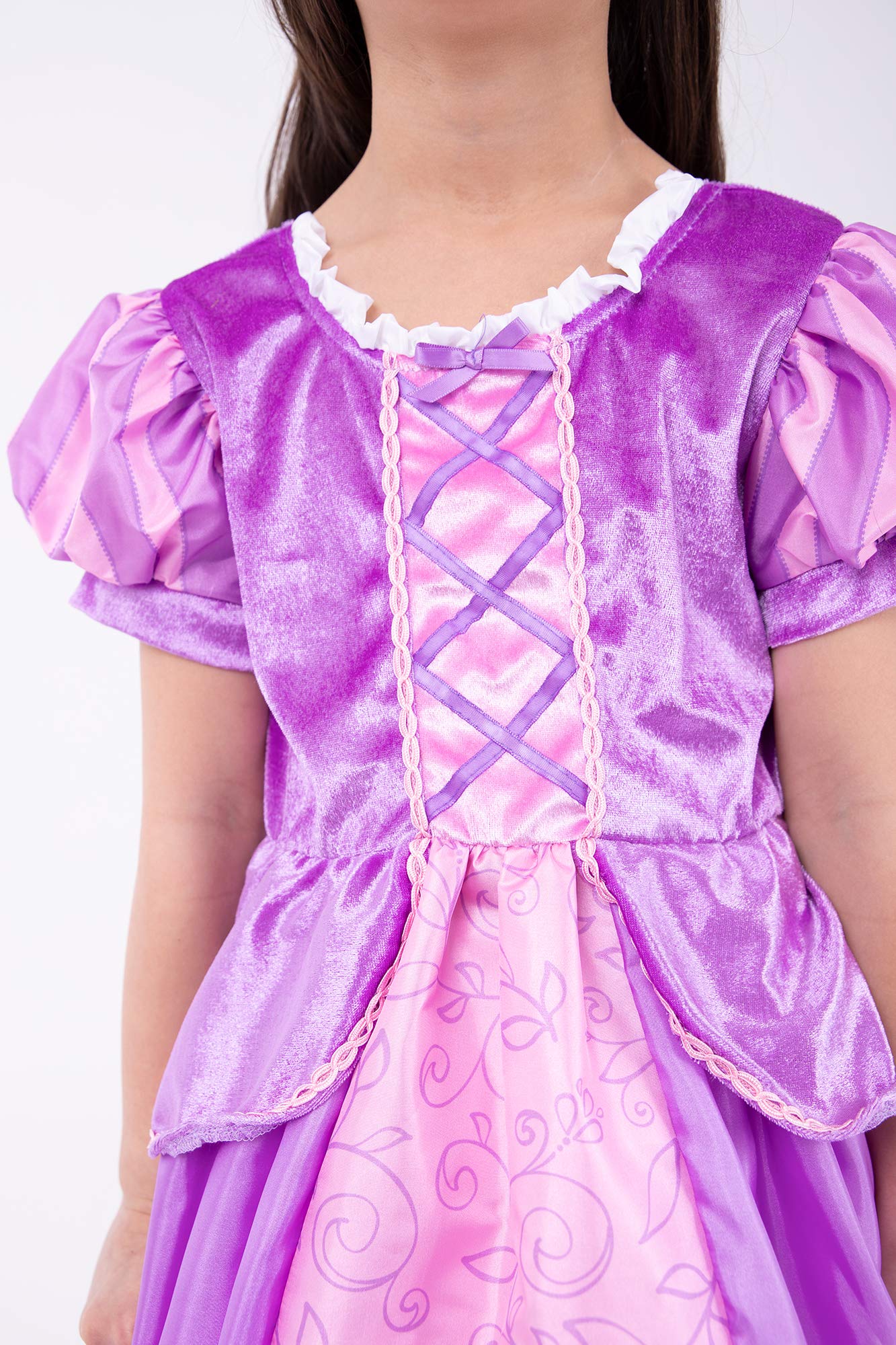 Little Adventures Rapunzel Princess Dress Up Costume (Medium Age 3-5) - Machine Washable Child Pretend Play and Party Dress with No Glitter
