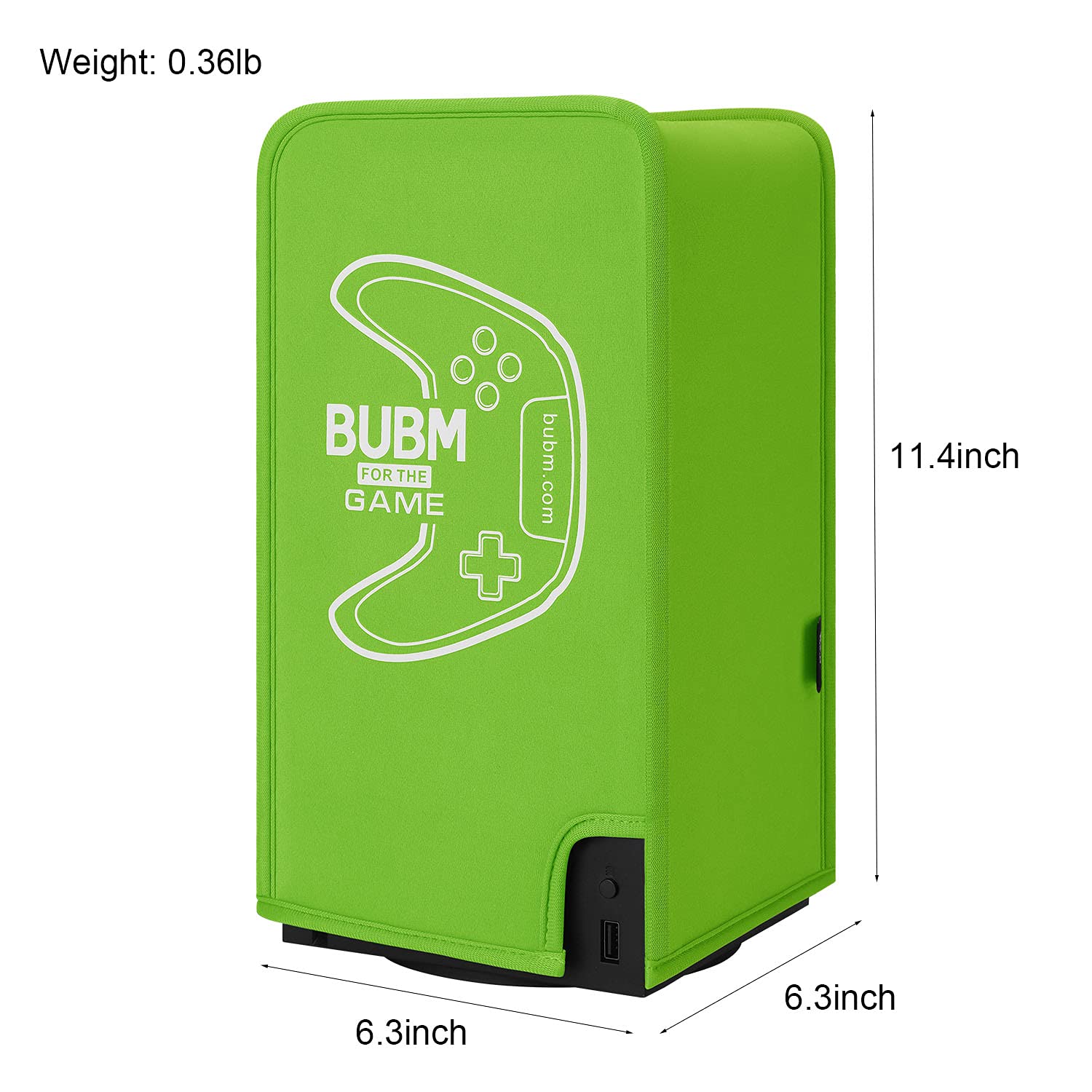 BUBM Dust Cover for Xbox Series X, Elastic Console Cover, Washable and Reusable Xbox Series X Dust Cover, Waterproof Xbox Series X Case, 6.3 x 11.4 x 6.3 Inches, Green