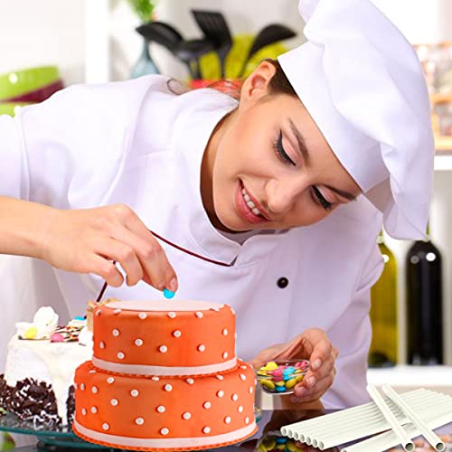 Losris White Plastic Cake Dowel Rods for Tiered Cake Supports 0.4 Inch Diameter Cake Sticks for Stacking Round Cake Straws (12inch-12pieces)