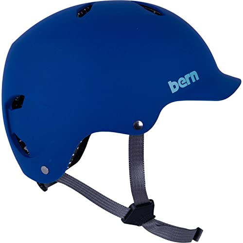 Bern Bandito Bike Helmet for Kids, EPS Matte Blue, M/L