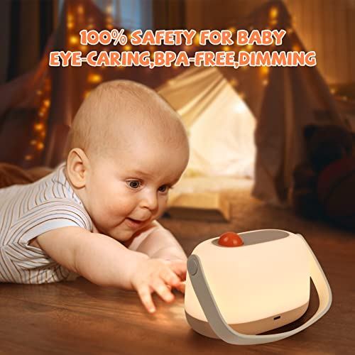 Soshine Baby Night Light Nursery Lamp for Kids Breastfeeding and Sleep Aid USB Rechargeable Dimmable Warm Nursery Night Light