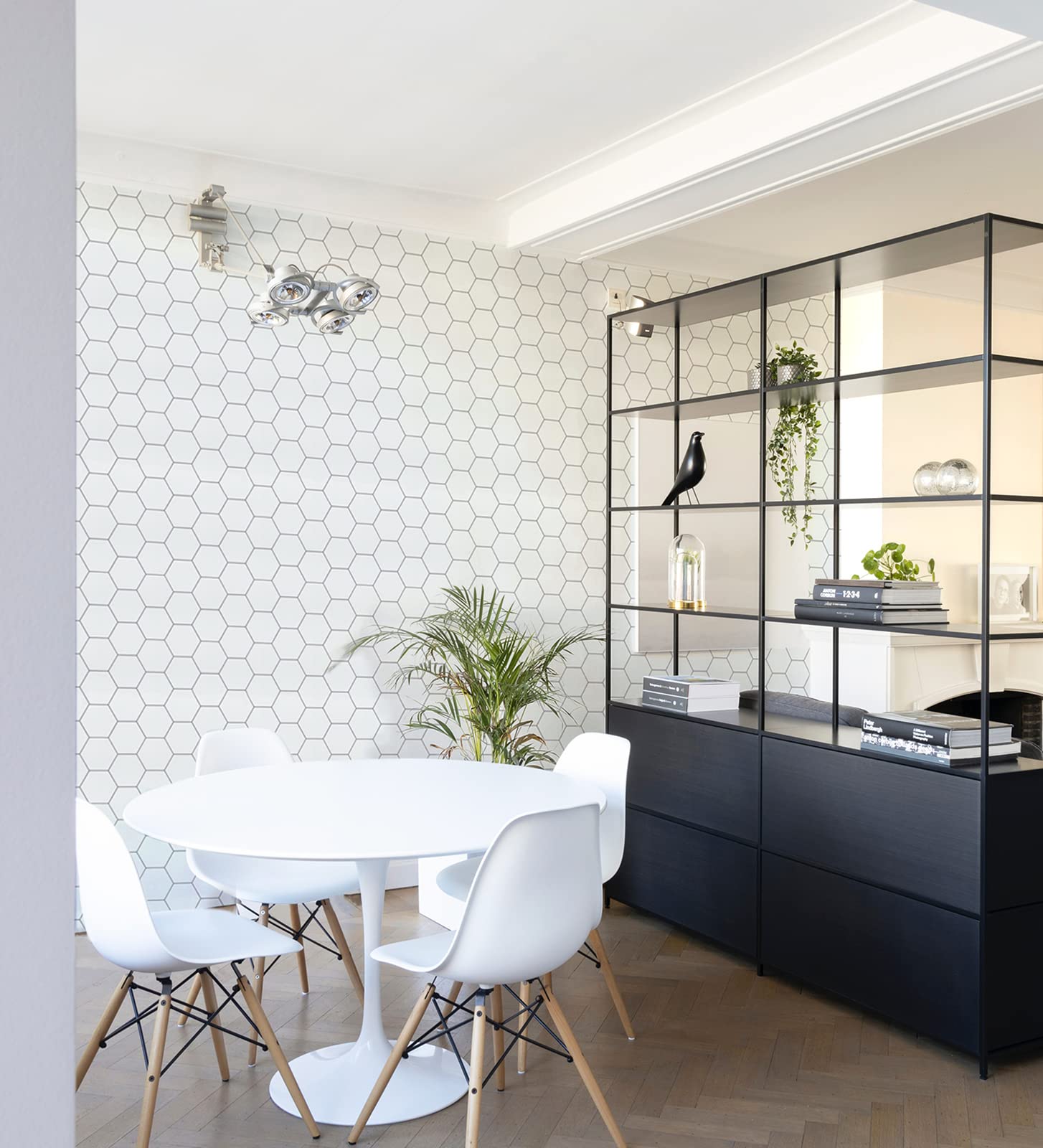 Fiula White Hexagon Wallpaper Peel and Stick Wallpaper Grey and White Wallpaper Removable Wallpaper White Trellis Wallpaper Vinyl Wallpaper 17.3βΓ78.7β