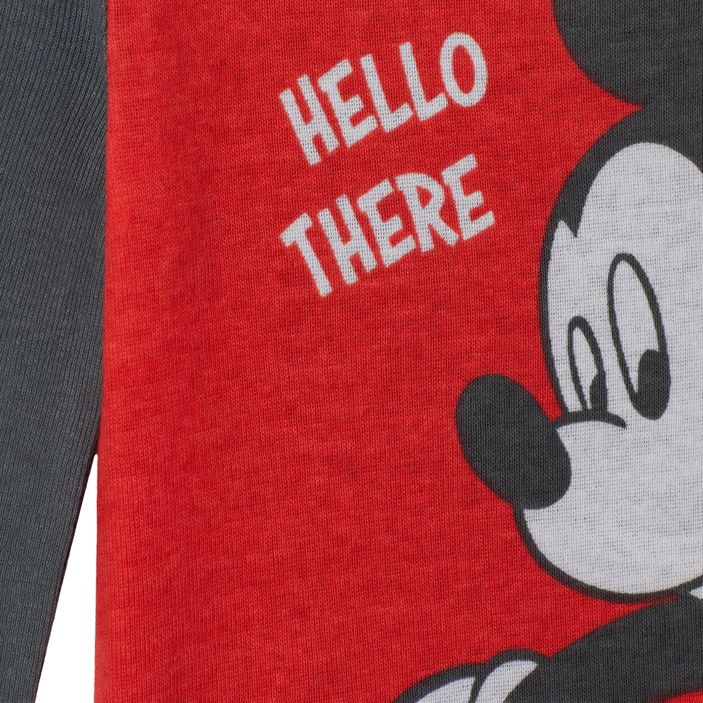 Disney Baby Boys' Mickey Mouse 4-Piece Snug Fit Cotton Pajamas (as1, age, 24_months, Hello There)