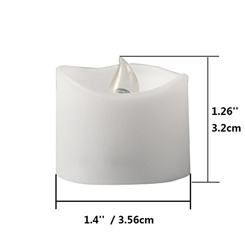 eLander LED Tea Lights Flameless Candle with Timer, 6 Hours on and 18 Hours Off, 1.4 x 1.3 Inch, Warm White, [12 Pack]