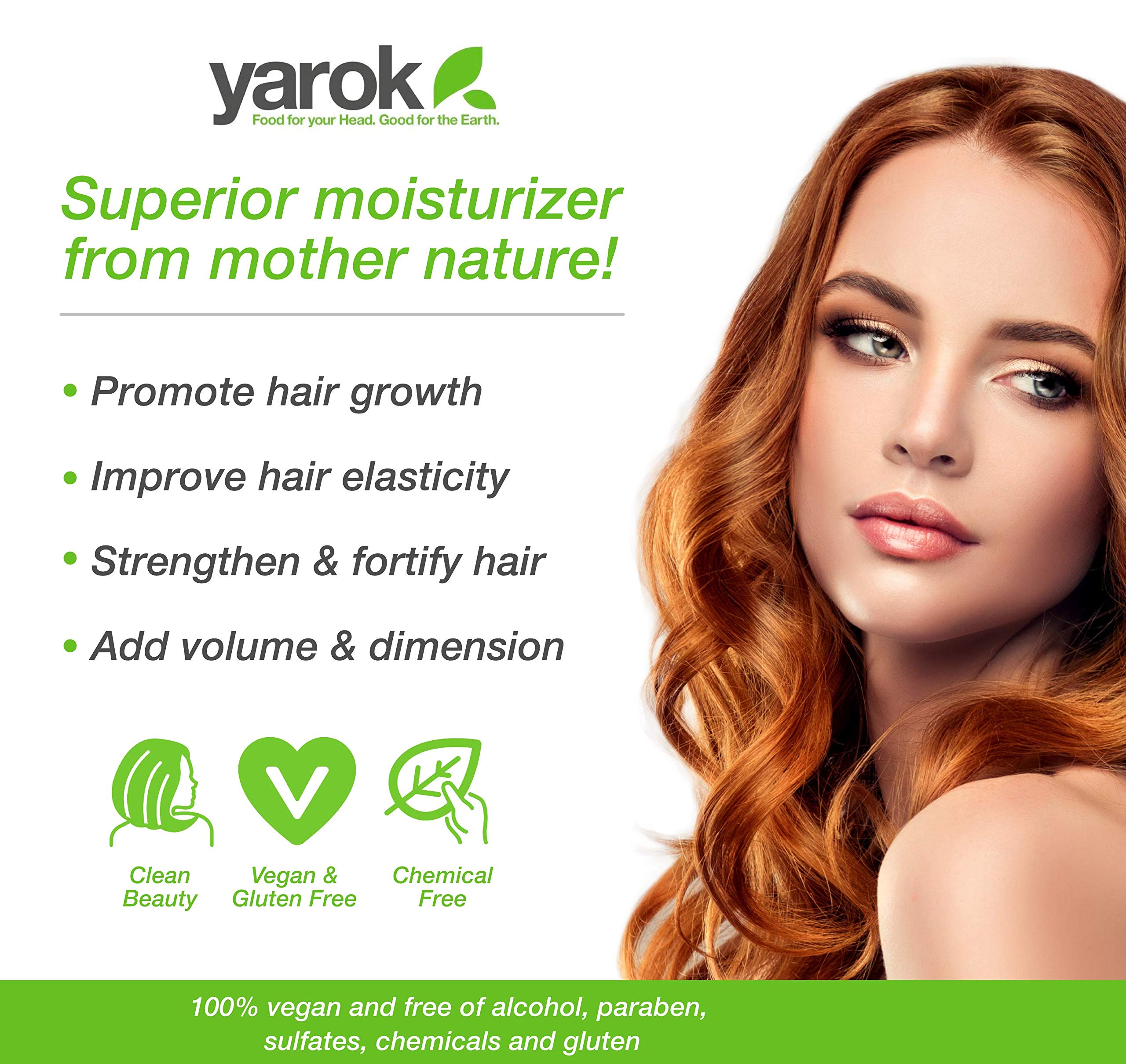 Yarok - Feed Your Volume Shampoo - Volumize, Lift & Moisturize - Nourishing & Moisturizing Cleanse - With Aloe Vera & Macadamia Nut Oil - 100% Vegan - Gluten, Sulfate, Paraben & Cruelty Free - 8.5oz