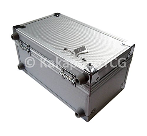 KakapopoTCG D3 Silver Metal Storage Carry Case Cube Trading Cards Deck Box Toploader TCG Protector Sleeve Card Game MTG Magic YGO Commander EDH FaB TCG PTCG