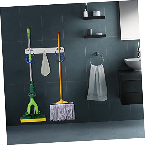 CUBTOL 2pcs Mop Holder Wall Mounted Hooks Wall Hanging Hooks Metal s Hooks Broom Holder Wall Mount Utensil Hanging Rack Mops Rakes Holder Mop Steel S-Type Hook Mop S-Type Hook Holder Tool