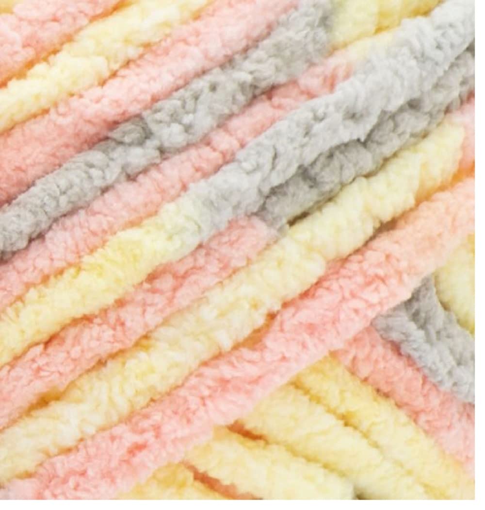 Bernat Baby Blanket Yarn - Big Ball (10.5 Oz) - Spring Blossom - 2-Pack Bundle with Bella's Crafts Stitch Markers