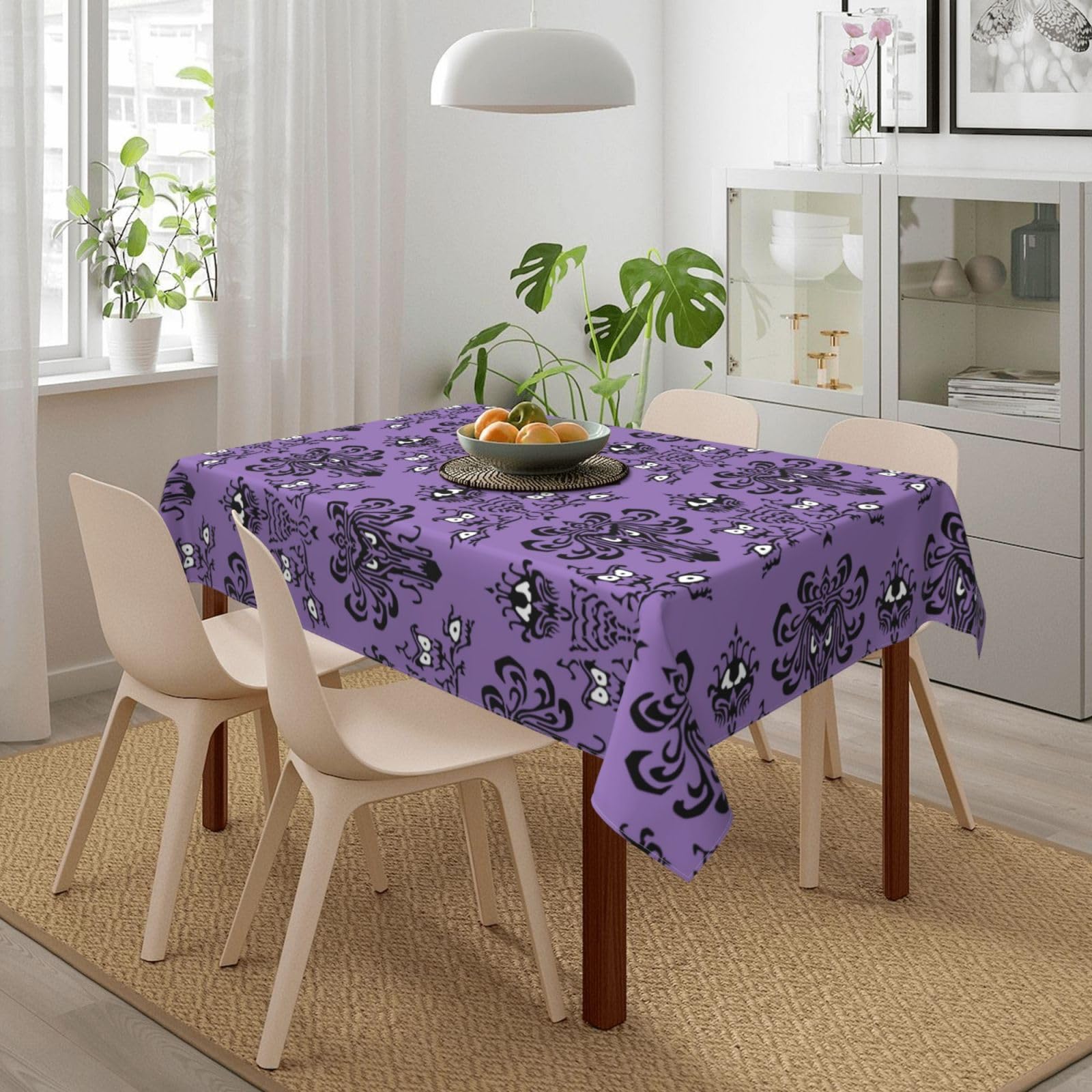 Befodam Haunted The Mansion Rectangle Tablecloth - 54 X 72 Inch - Table Cover Decorations Machine Washable Stain Resistant Perfect for Indoor & Outdoor Dining Buffet Parties and Camping