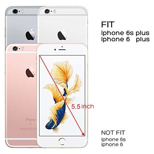 ULAK iPhone 6 Plus Case, iPhone 6S Plus Case, Slim Dual Layer Soft Silicone and Hard Back Cover Anti Scratches Bumper Protective Case for Apple iPhone 6 Plus / 6S Plus 5.5 inch - Rose Gold