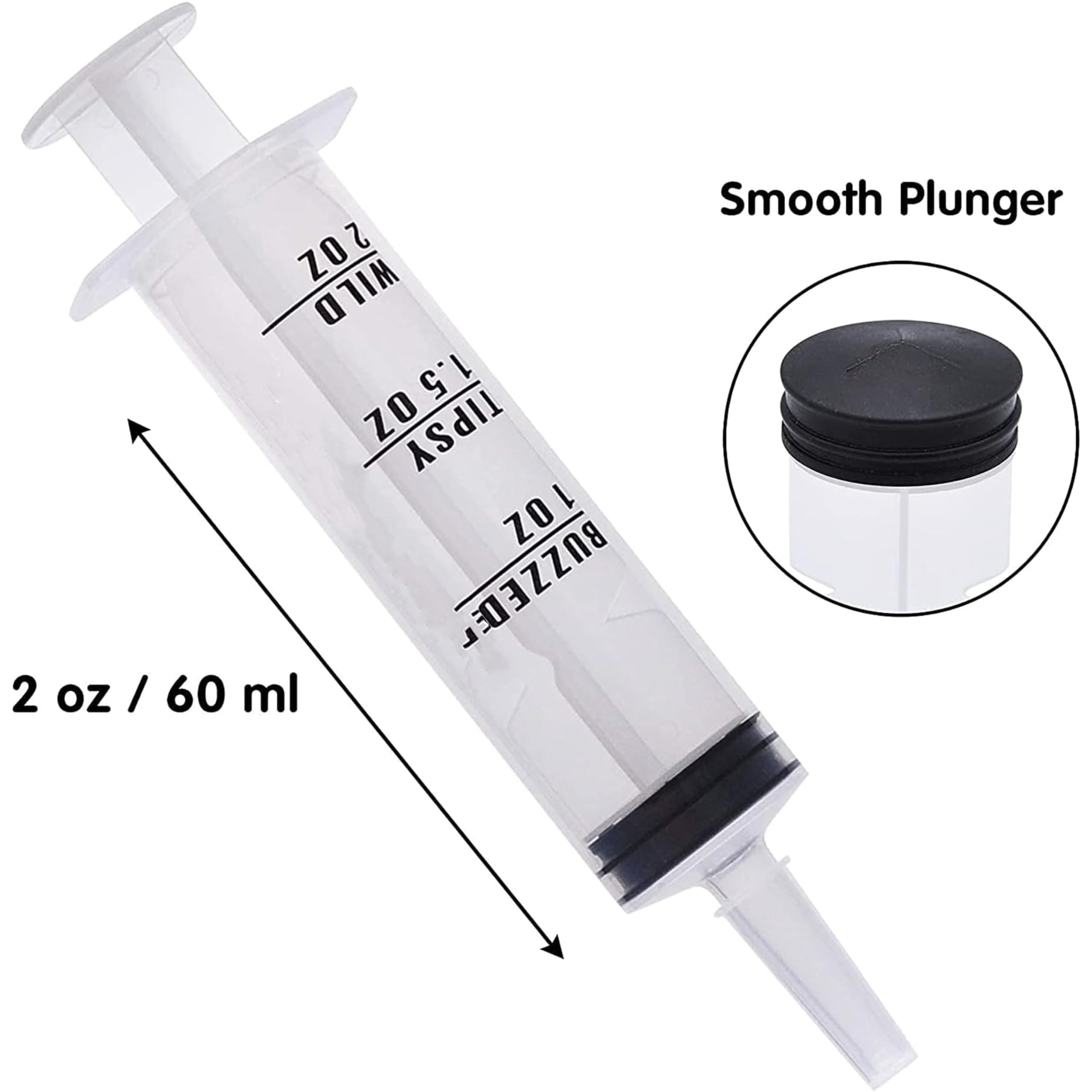 JOYIN 60 Pcs Charge Syringes with Caps, Reusable Party Springe for Charge for Halloween Party, Thanksgiving day, Christmas and Birthday Parties