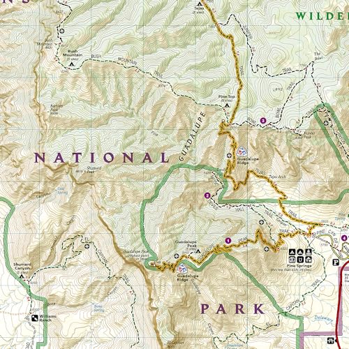 Guadalupe Mountains National Park Map (National Geographic Trails Illustrated Map, 203)