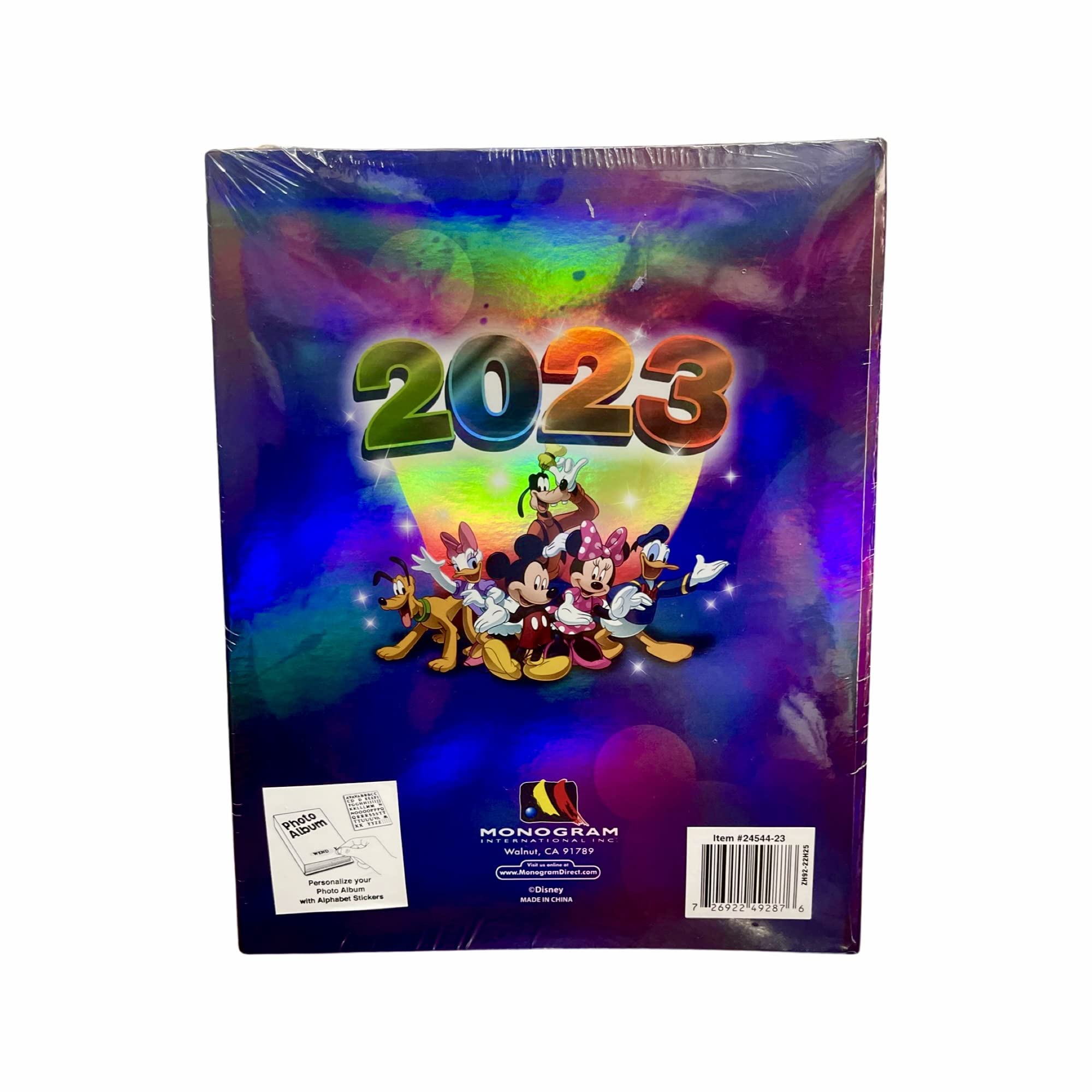 Disney Mickey Mouse and Gang 2023 Photo Album 4"X 6" Holds 200 Photos.