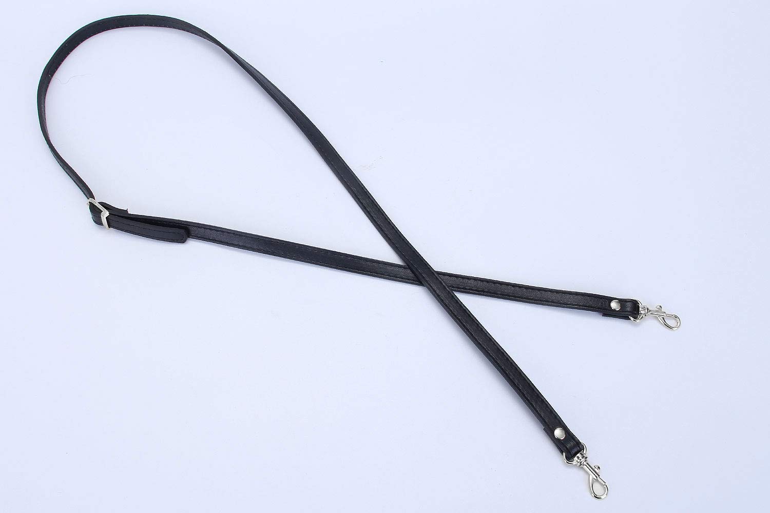 VanEnjoy Adjustable Shoulder Straps for Purse Bag Handbag Wallet Replacement (Black-Silver Metal)